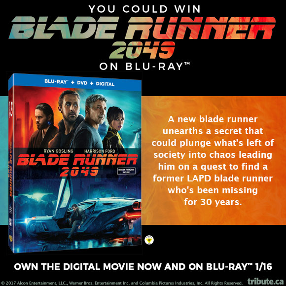 Blade Runner 2049 Blu Ray And Dvd Contest Contests And Promotions